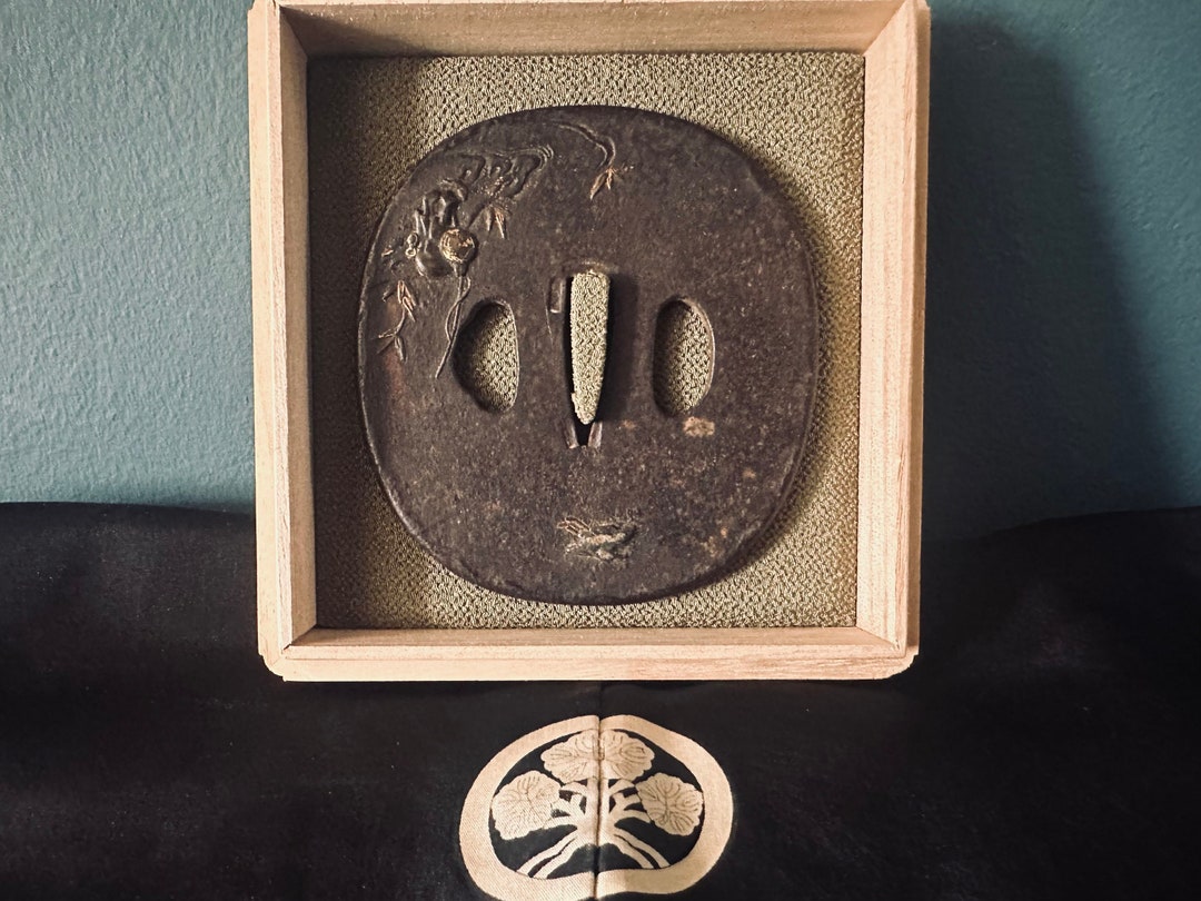 Tsuba 04: Snow Crane Heron for Katana Wakizashi 1700-1740 - Etsy