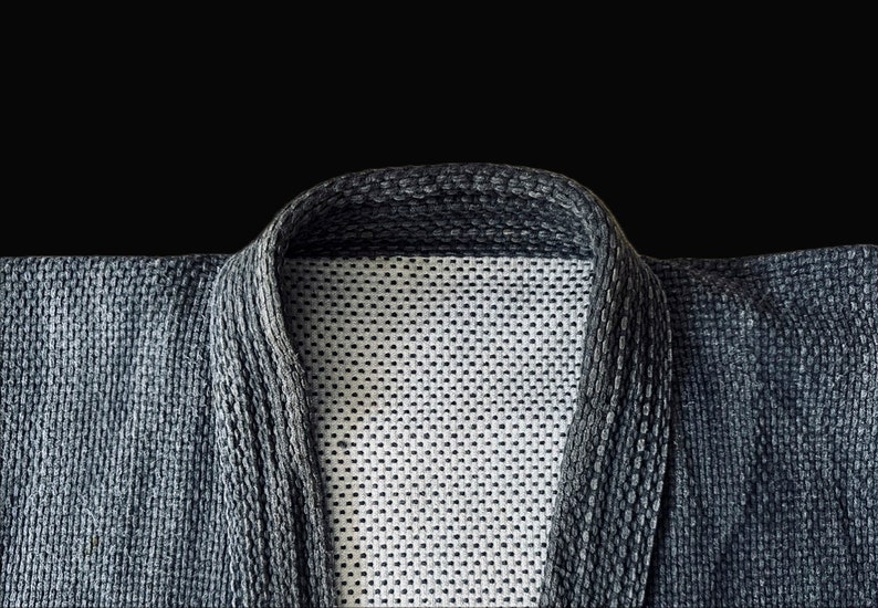 Japanese Traditional Kenjutsu Uniform Sashiko Indigo Blue Boro Noragi ...