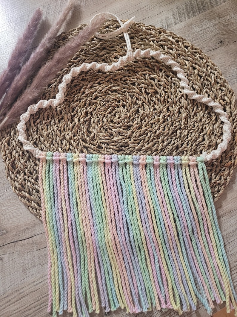 Macrame Decorative Ring Rainbow Cloud Children's Room Children's Day ...