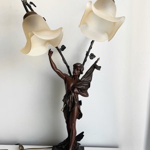 Beautiful Original Antique Lamp With a Male Figure - Etsy