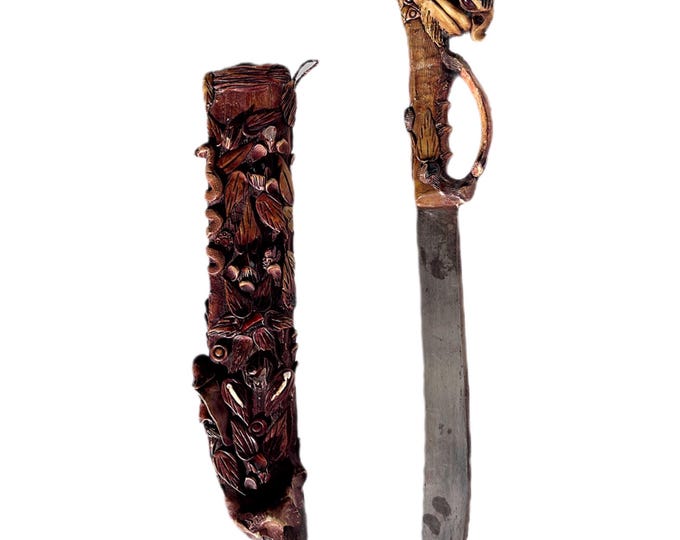 Vintage Rare Brazilian Handmade Tribal Machete Tramontina Brasil. Art ...