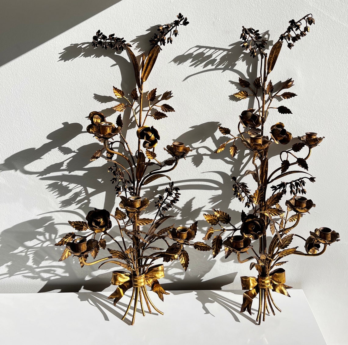 Two Large Hollywood Regency Florentine Wall Sconces - Etsy