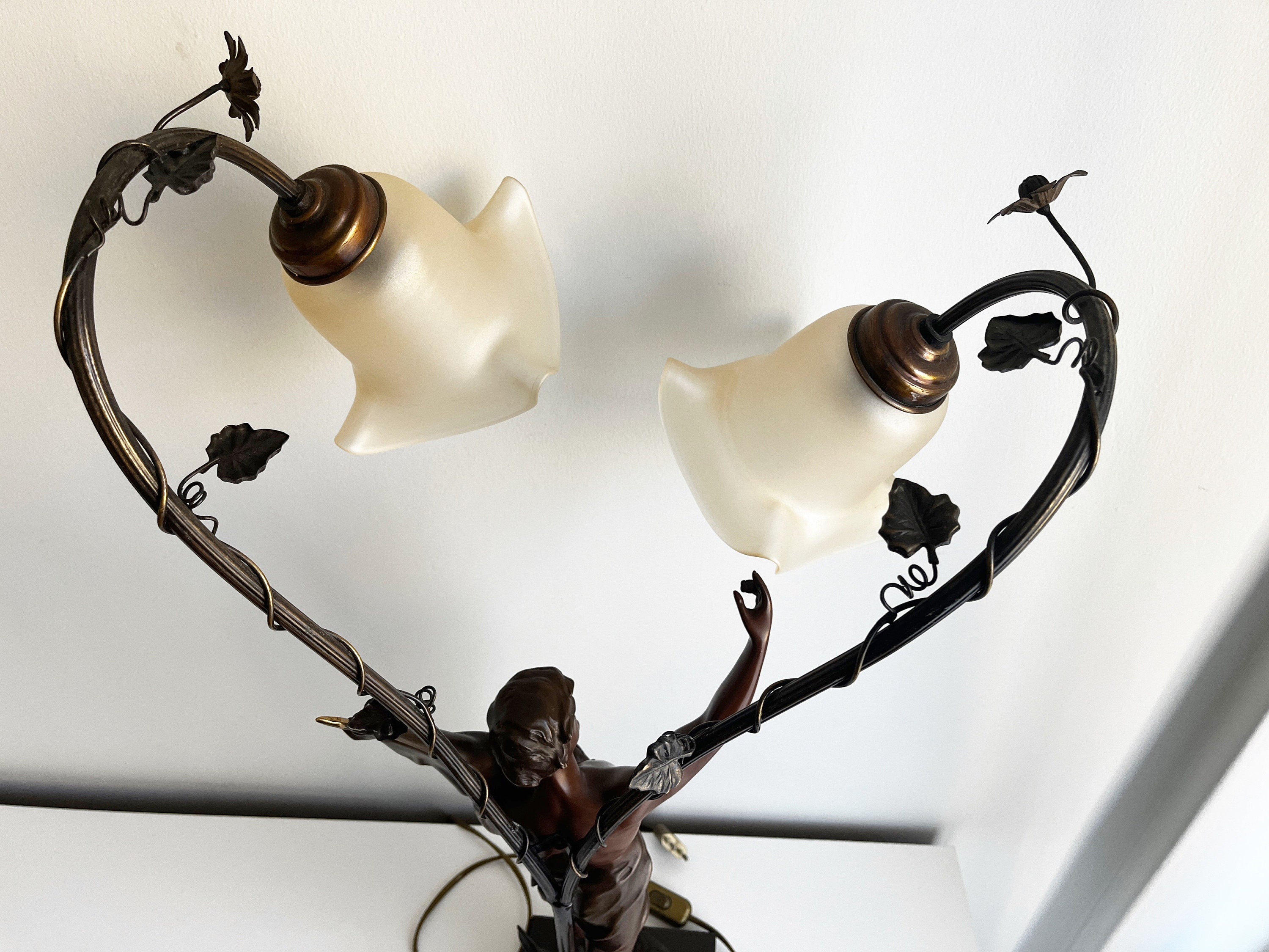 Beautiful Original Antique Lamp With a Male Figure - Etsy