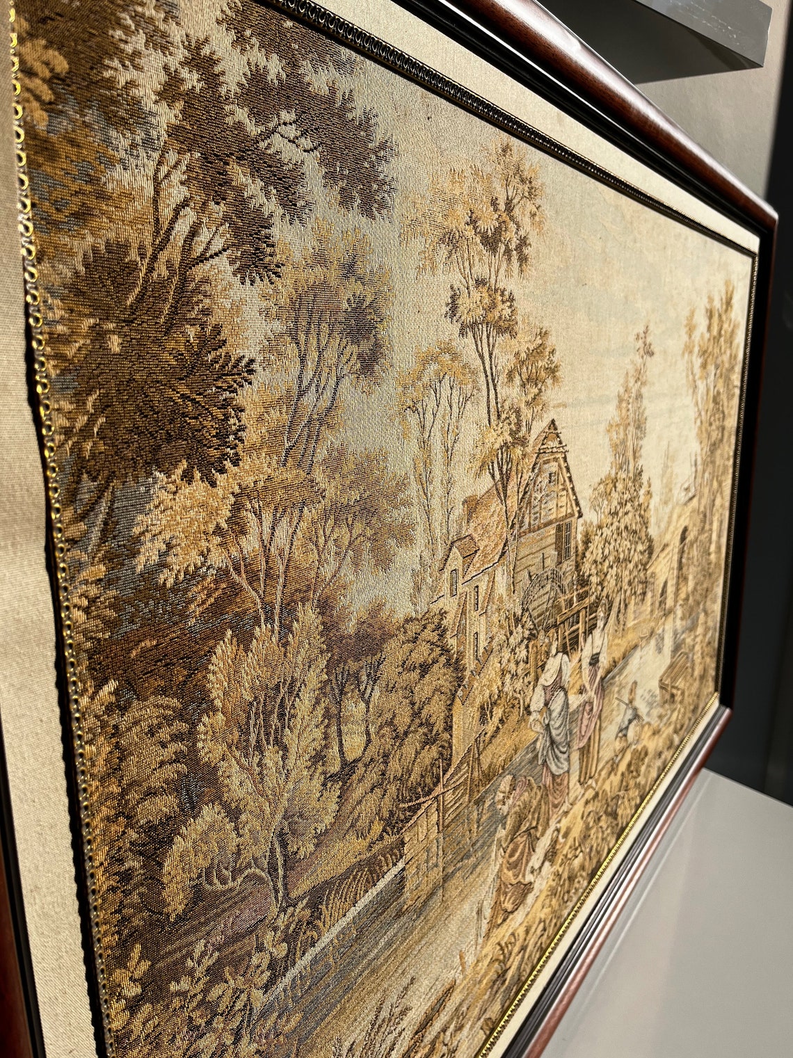 Panoramic Handmade Tapestry in Frame, 130 X 80 Cm, Sustainable Wall Art ...