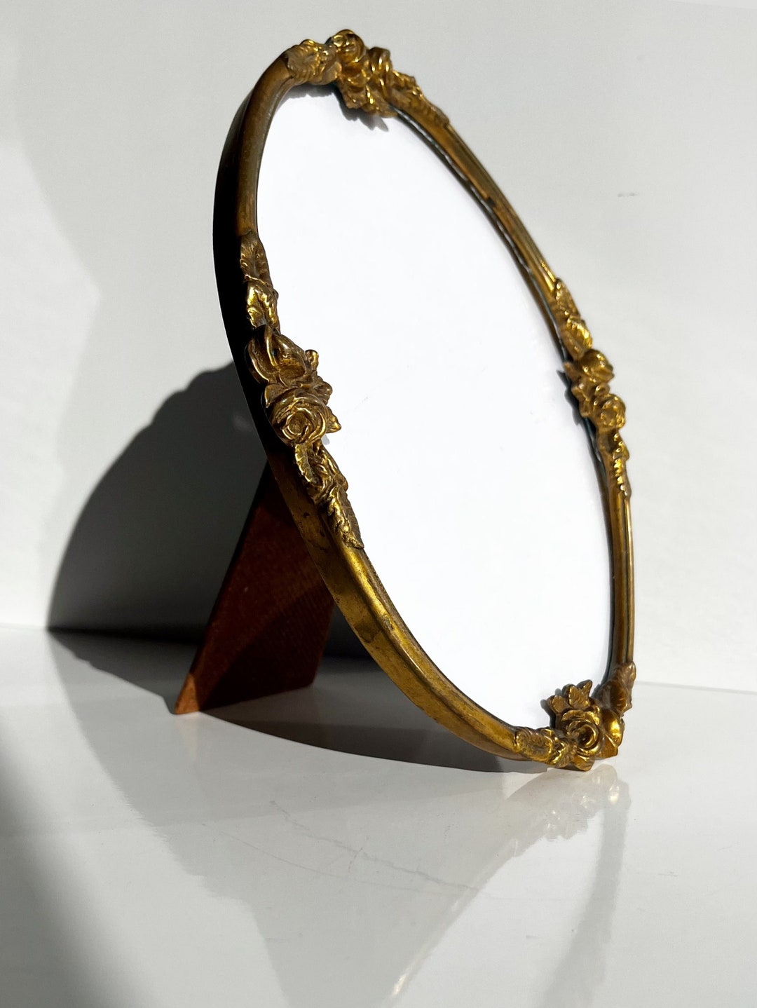 Vintage Oval Victorian Photo Frame, Bronze, Roses Tabletop Decorative ...