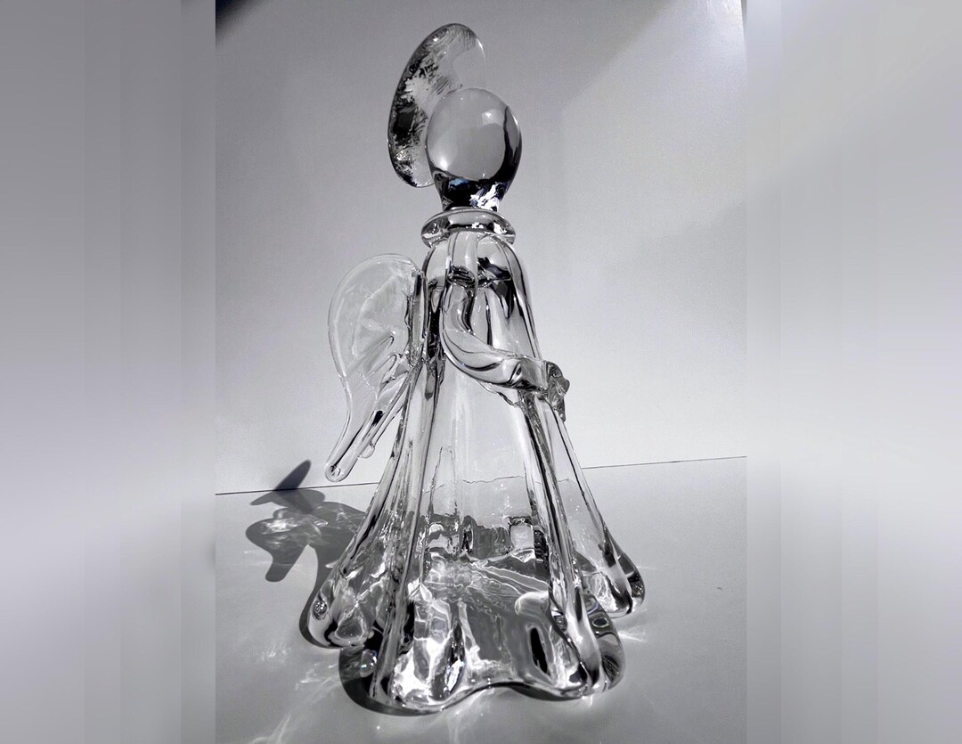 Vintage Crystal Praying Hands Sculpture, Mid-century European Figurine ...