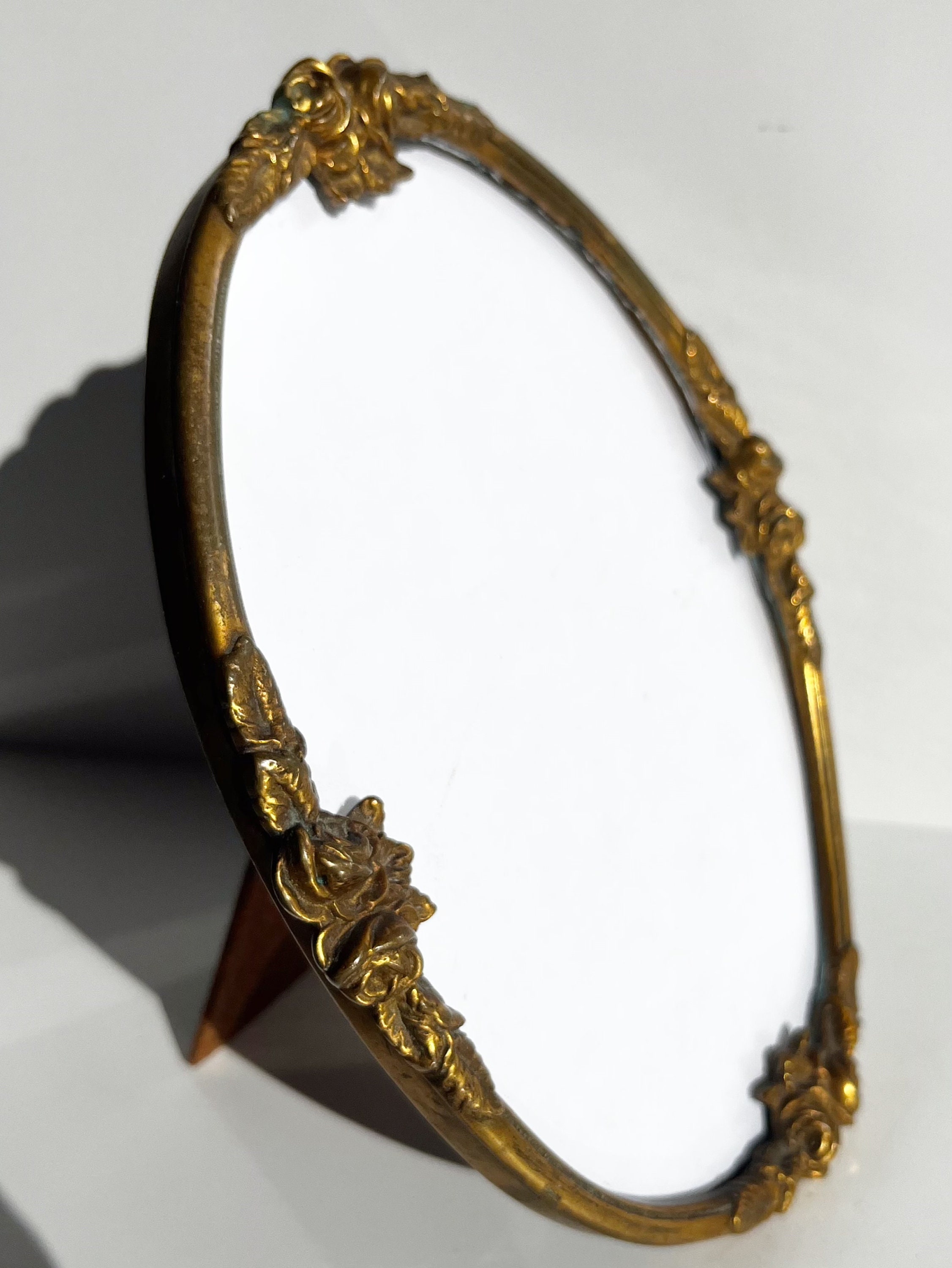 Vintage Oval Victorian Photo Frame, Bronze, Roses Tabletop Decorative ...