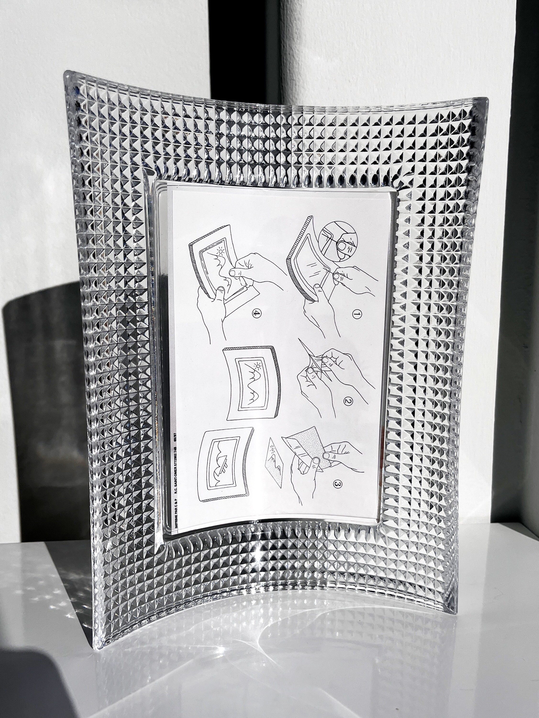 Curved Crystal Photo Frame Cristal D'arques Diamant Crystal, France ...