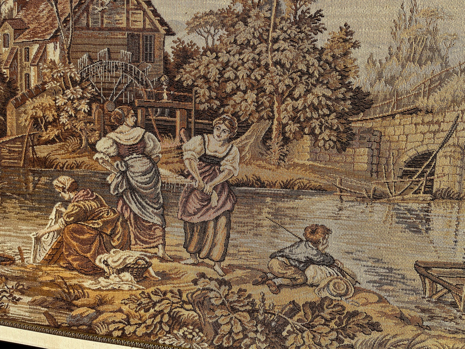 Panoramic Handmade Tapestry in Frame, 130 X 80 Cm, Sustainable Wall Art ...