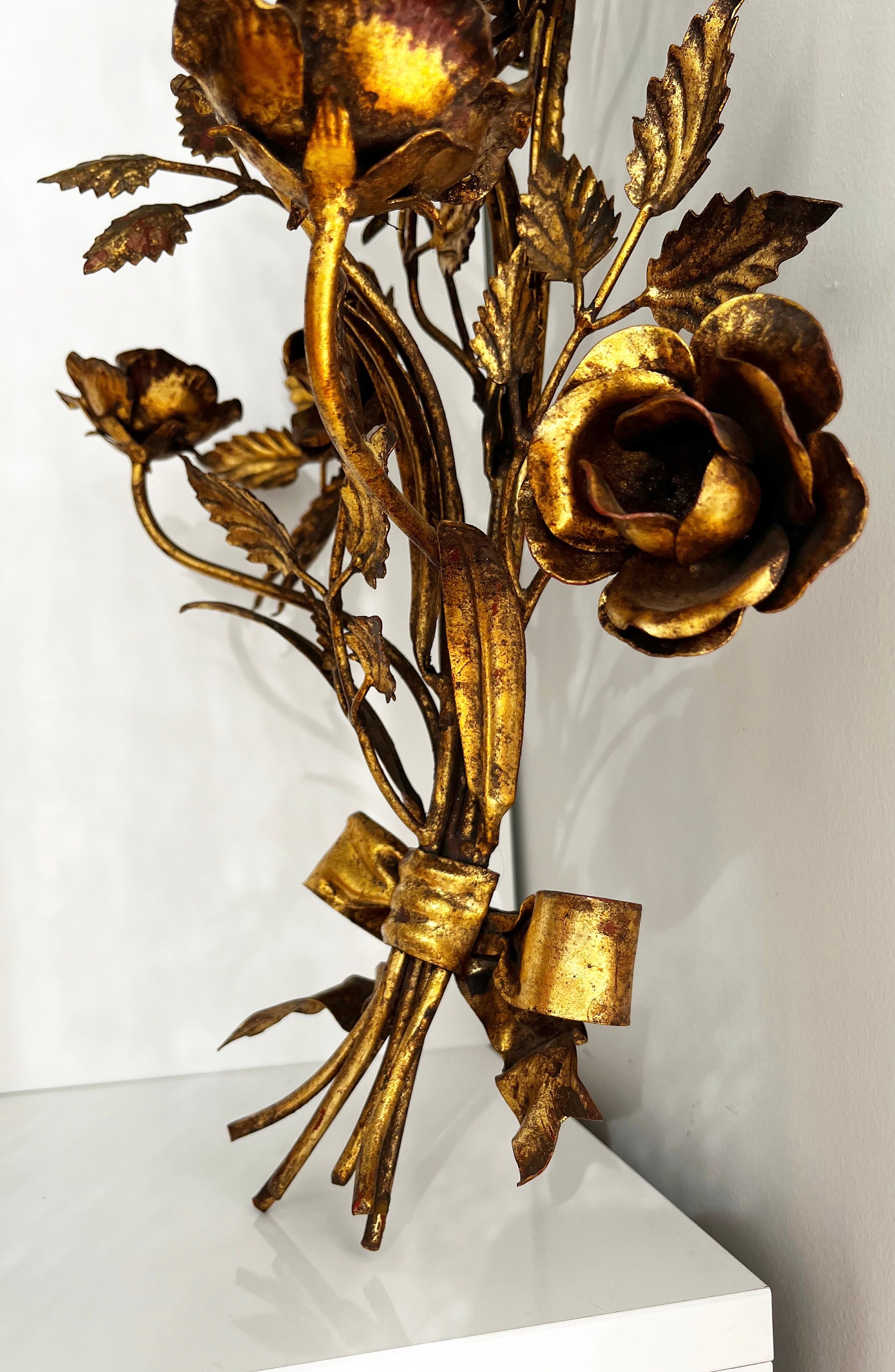 Two Large Hollywood Regency Florentine Wall Sconces - Etsy