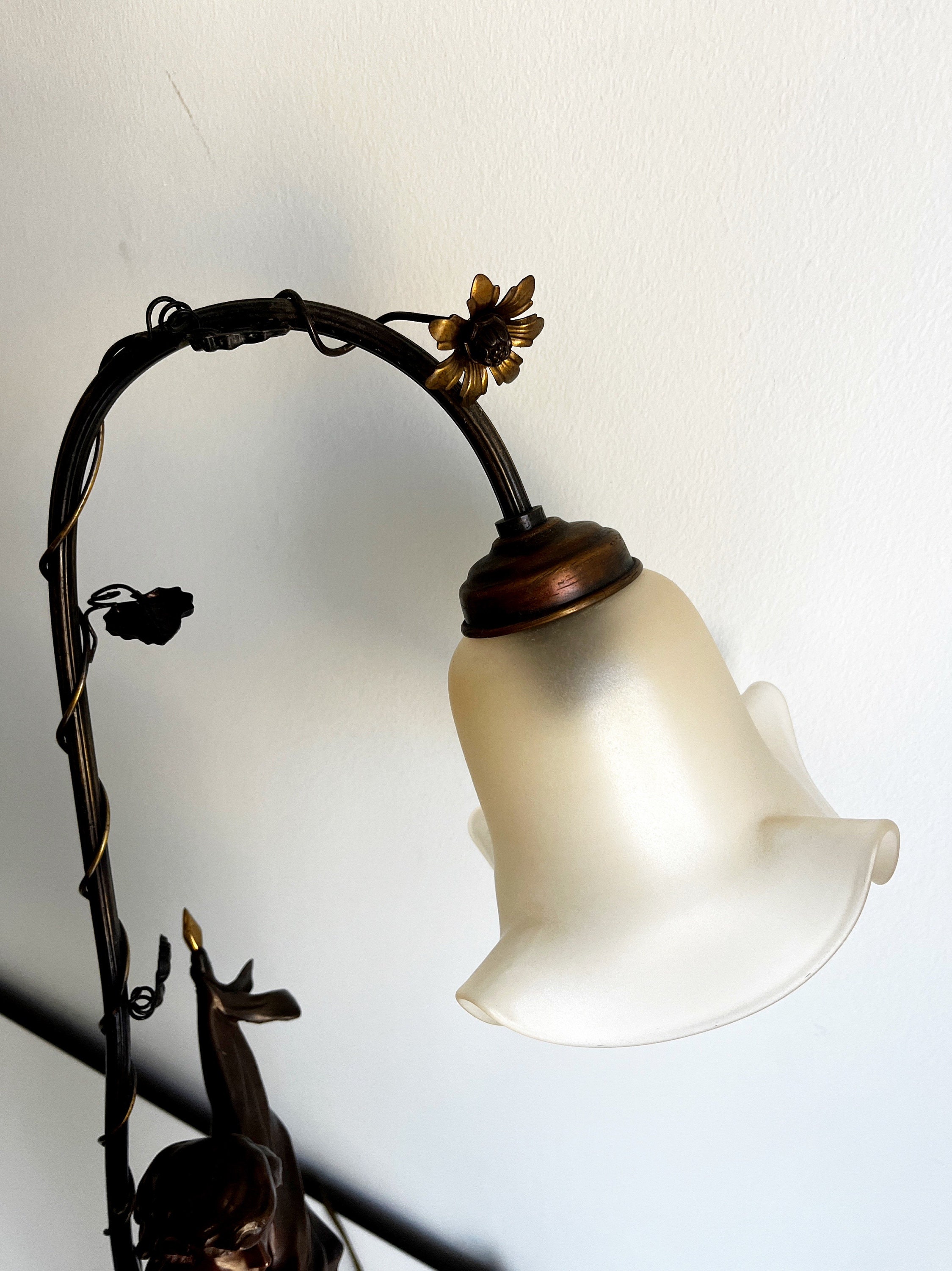 Beautiful Original Antique Lamp With a Male Figure - Etsy