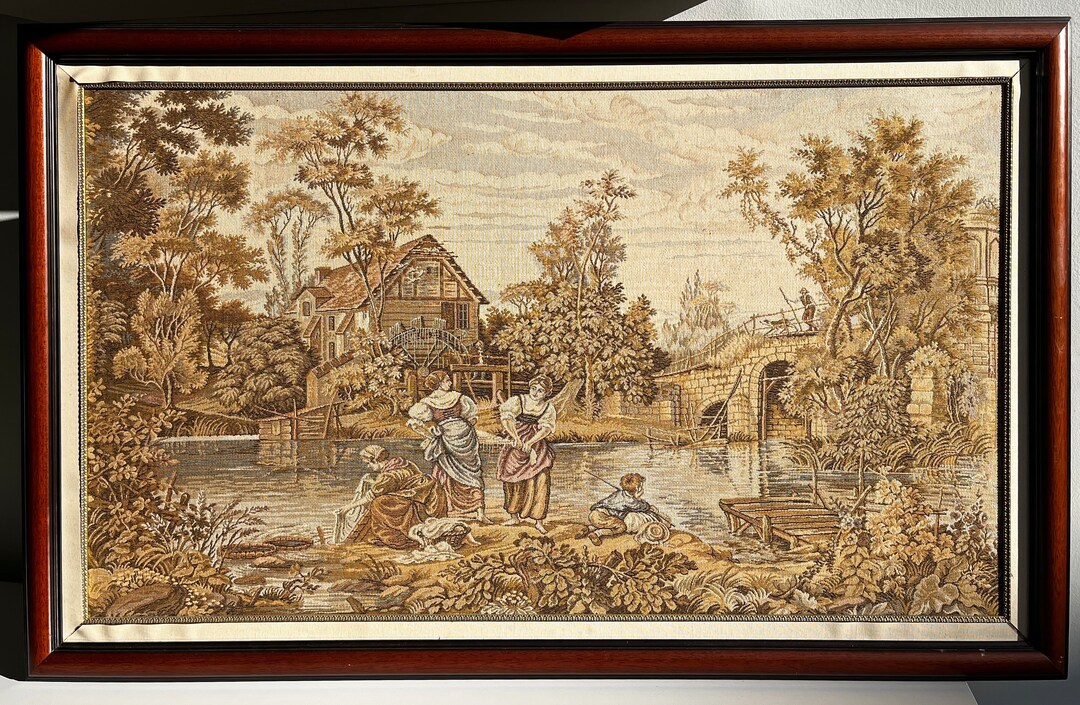 Panoramic Handmade Tapestry in Frame, 130 X 80 Cm, Sustainable Wall Art ...