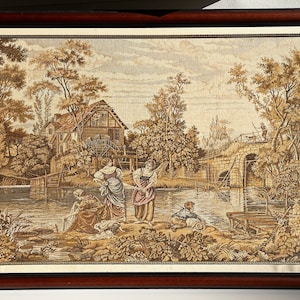 Panoramic Handmade Tapestry in Frame, 130 X 80 Cm, Sustainable Wall Art ...