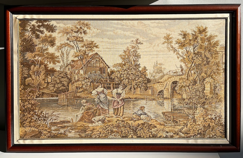 Panoramic Handmade Tapestry in Frame, 130 X 80 Cm, Sustainable Wall Art ...