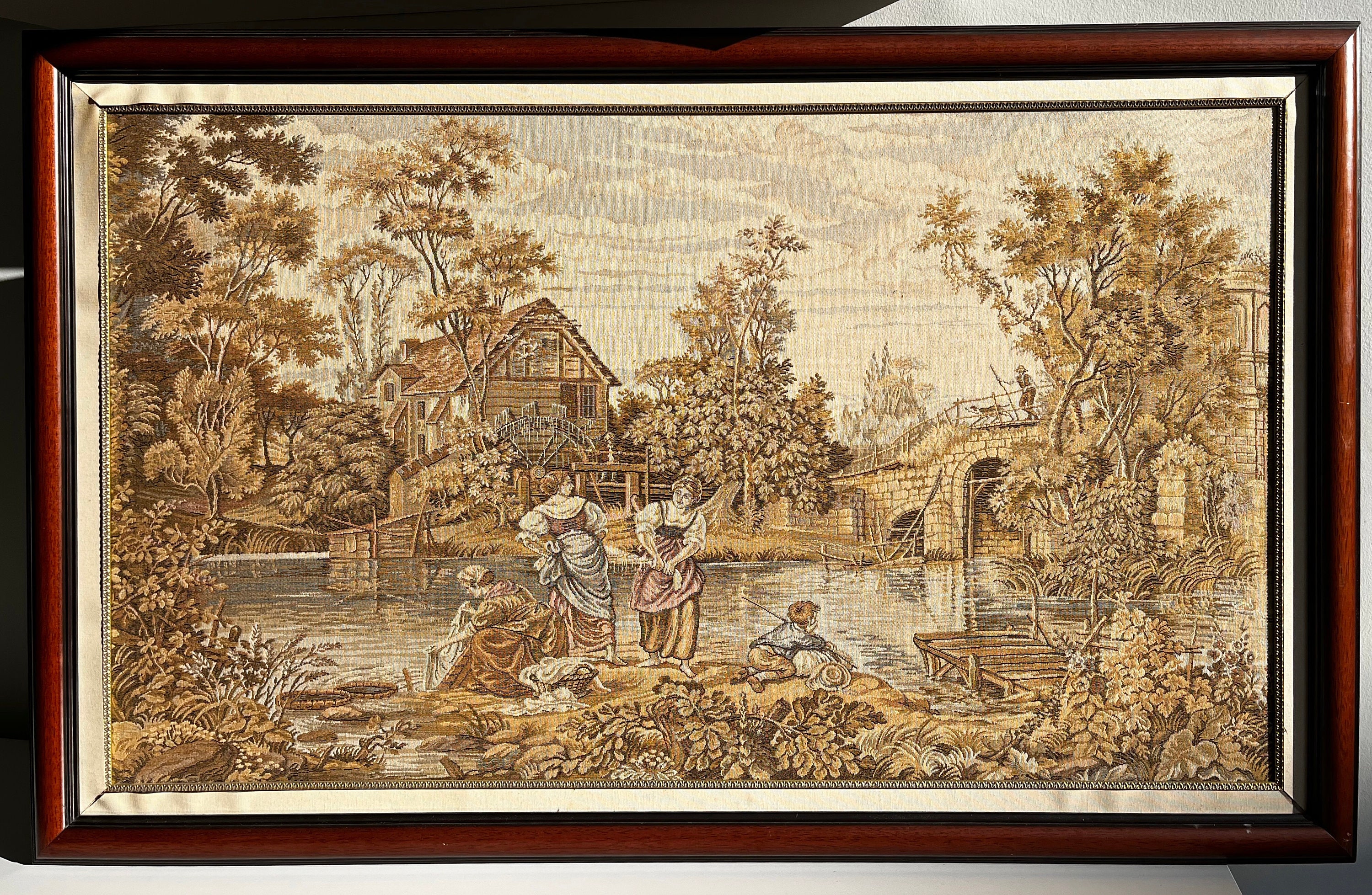 Panoramic Handmade Tapestry in Frame, 130 X 80 Cm, Sustainable Wall Art ...