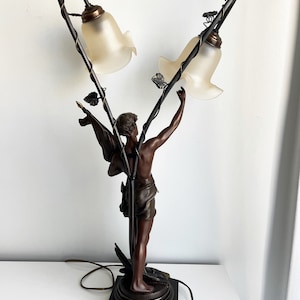 Beautiful Original Antique Lamp With a Male Figure - Etsy