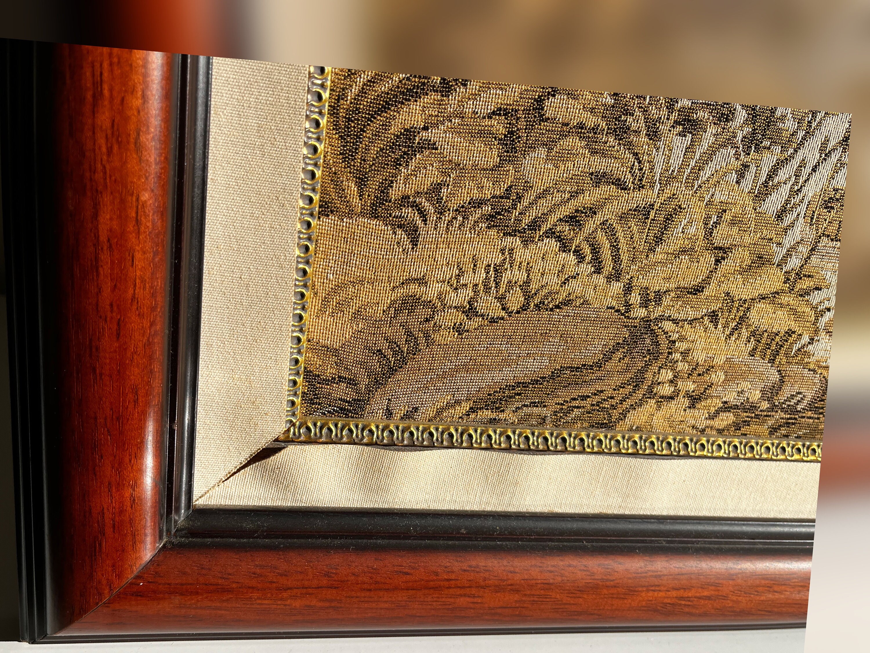 Panoramic Handmade Tapestry in Frame, 130 X 80 Cm, Sustainable Wall Art ...