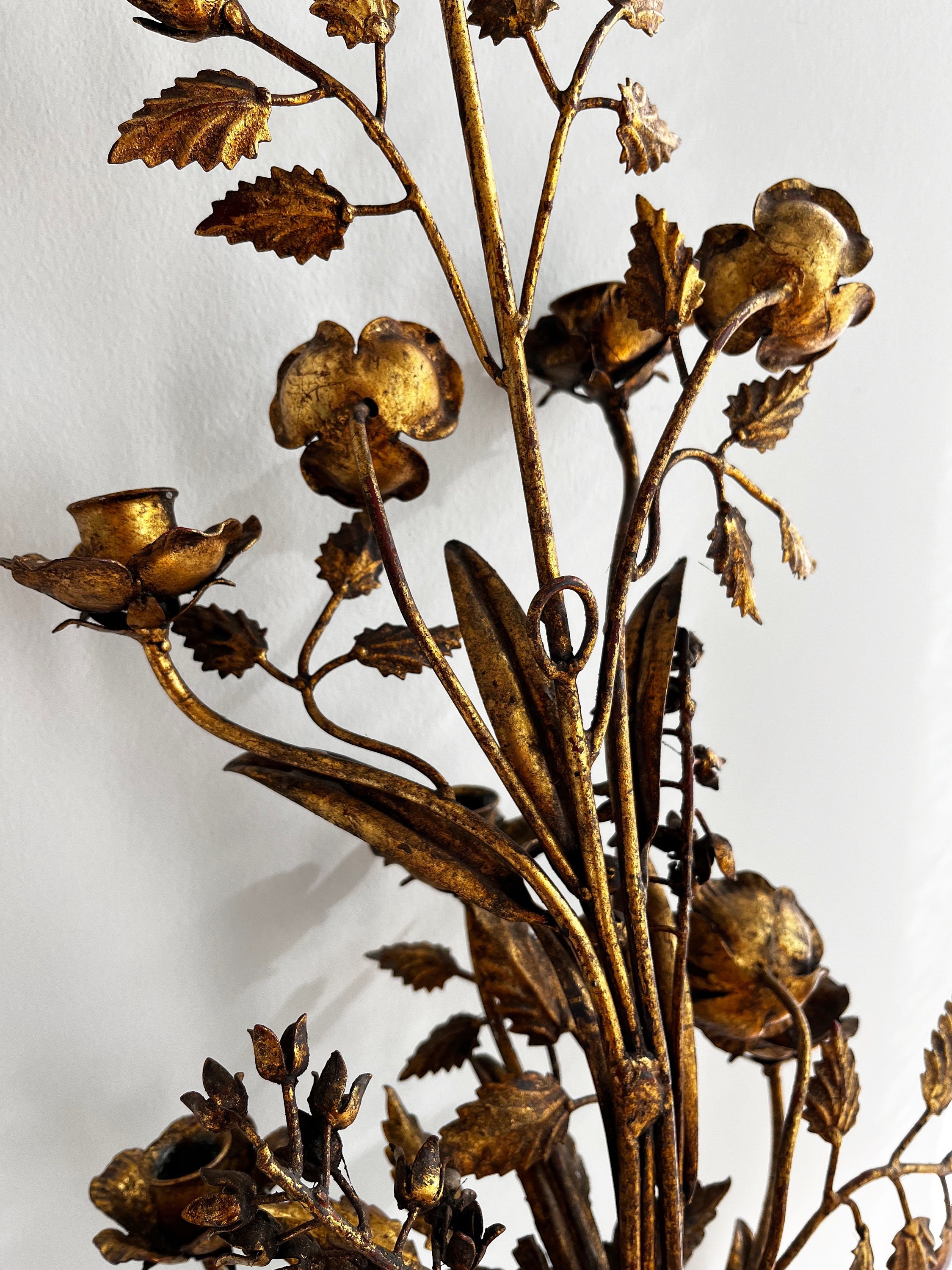 Two Large Hollywood Regency Florentine Wall Sconces - Etsy