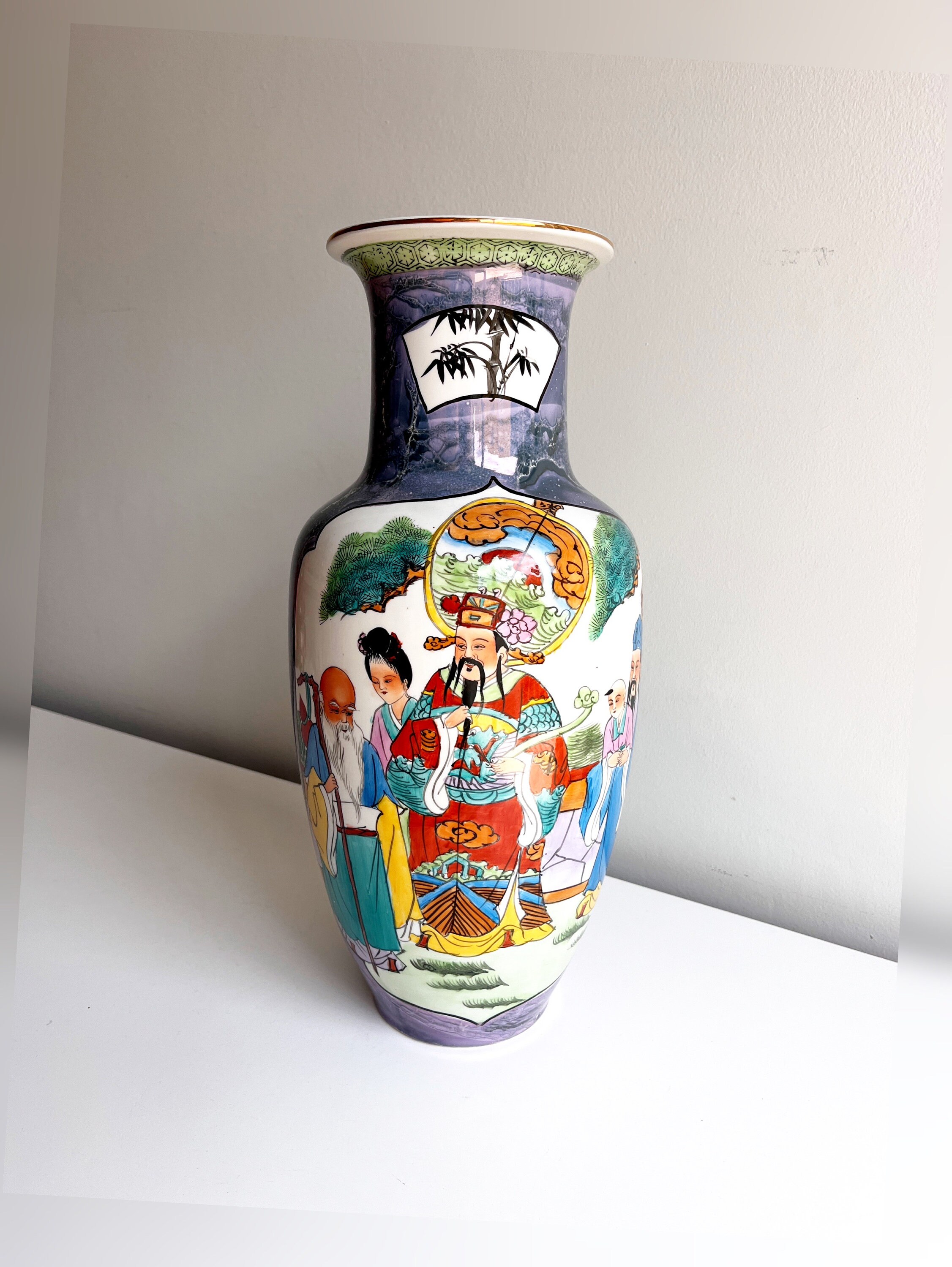 Vintage Chinese Large Porcelain Vase. Tall Chinese Vase 41 Cm. Rare ...