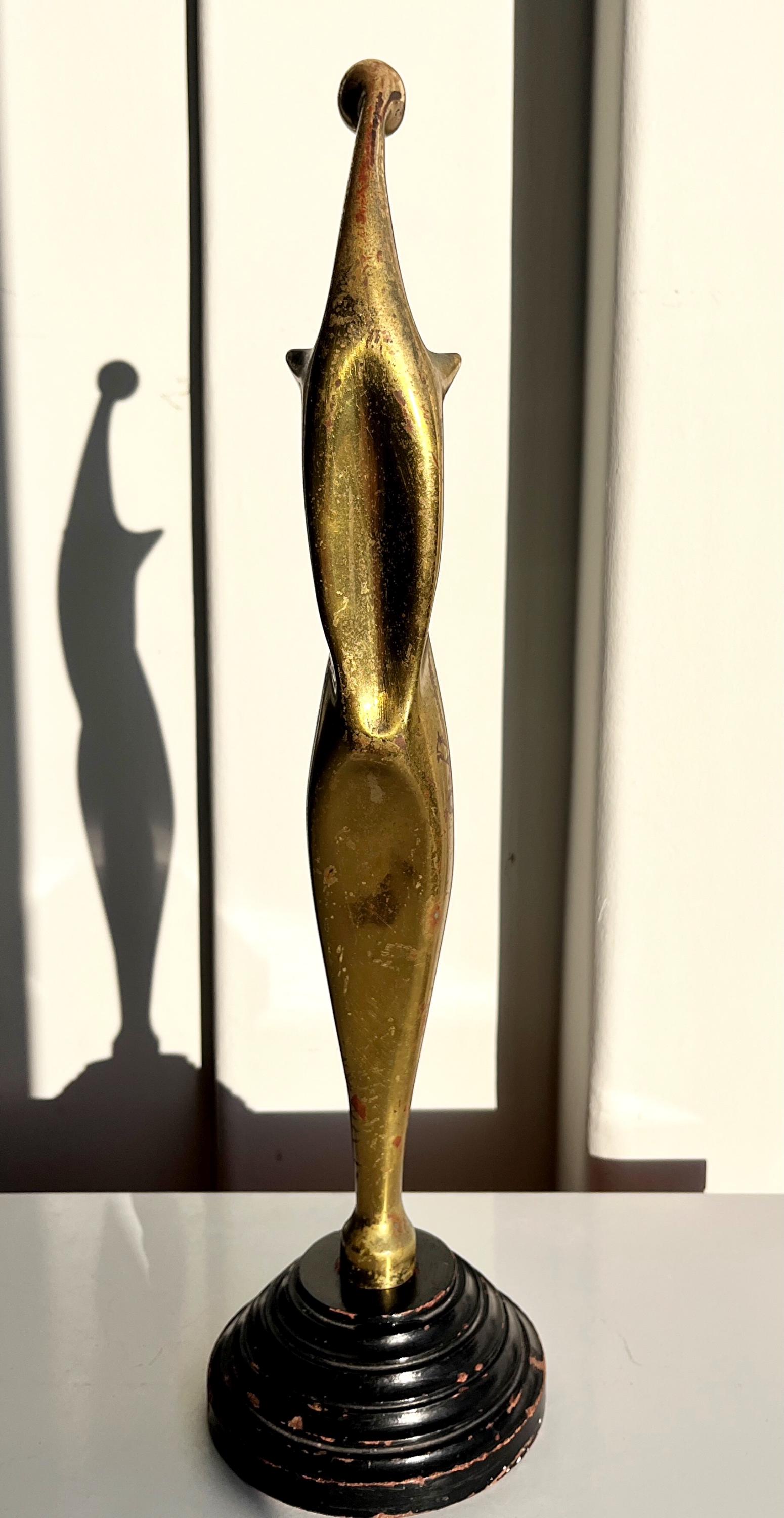 Vintage Large Bronze Sculpture, Abstract Female Figure. Sculptural ...