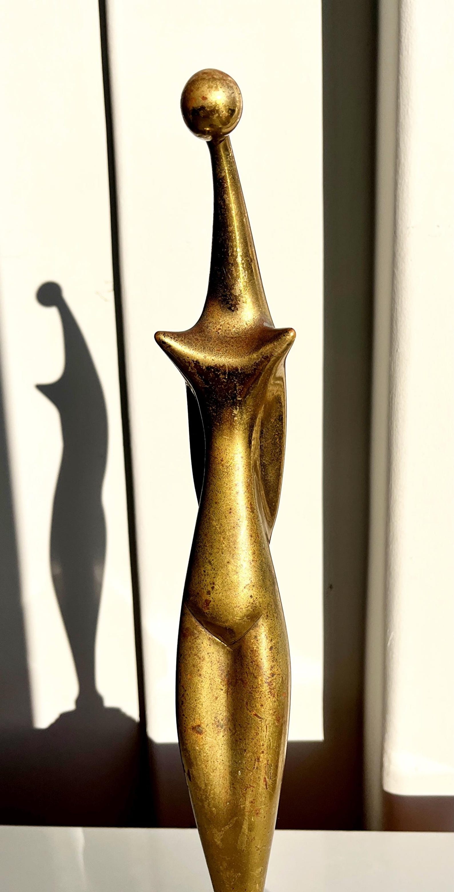Vintage Large Bronze Sculpture, Abstract Female Figure. Sculptural ...