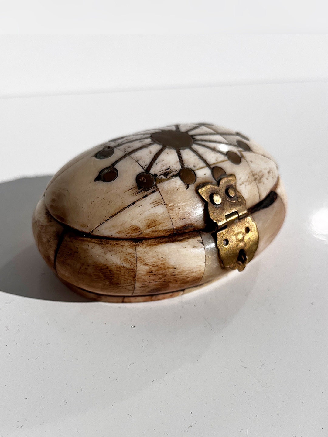 Vintage Indian Camel Bone Jewelry Box, Handmade Bone Jewelry Box Bone ...