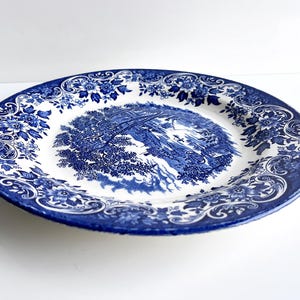 Blue and White Dinner Plate, 'english Scene' in Blue Collection ...