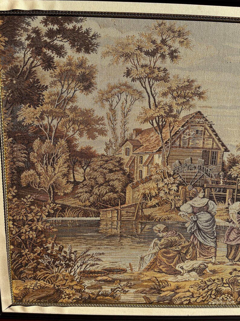 Panoramic Handmade Tapestry in Frame, 130 X 80 Cm, Sustainable Wall Art ...