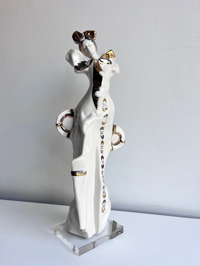 Collectible Rare Porcelain Sculpture Galos Porcelanas. Portugal, 1980s ...