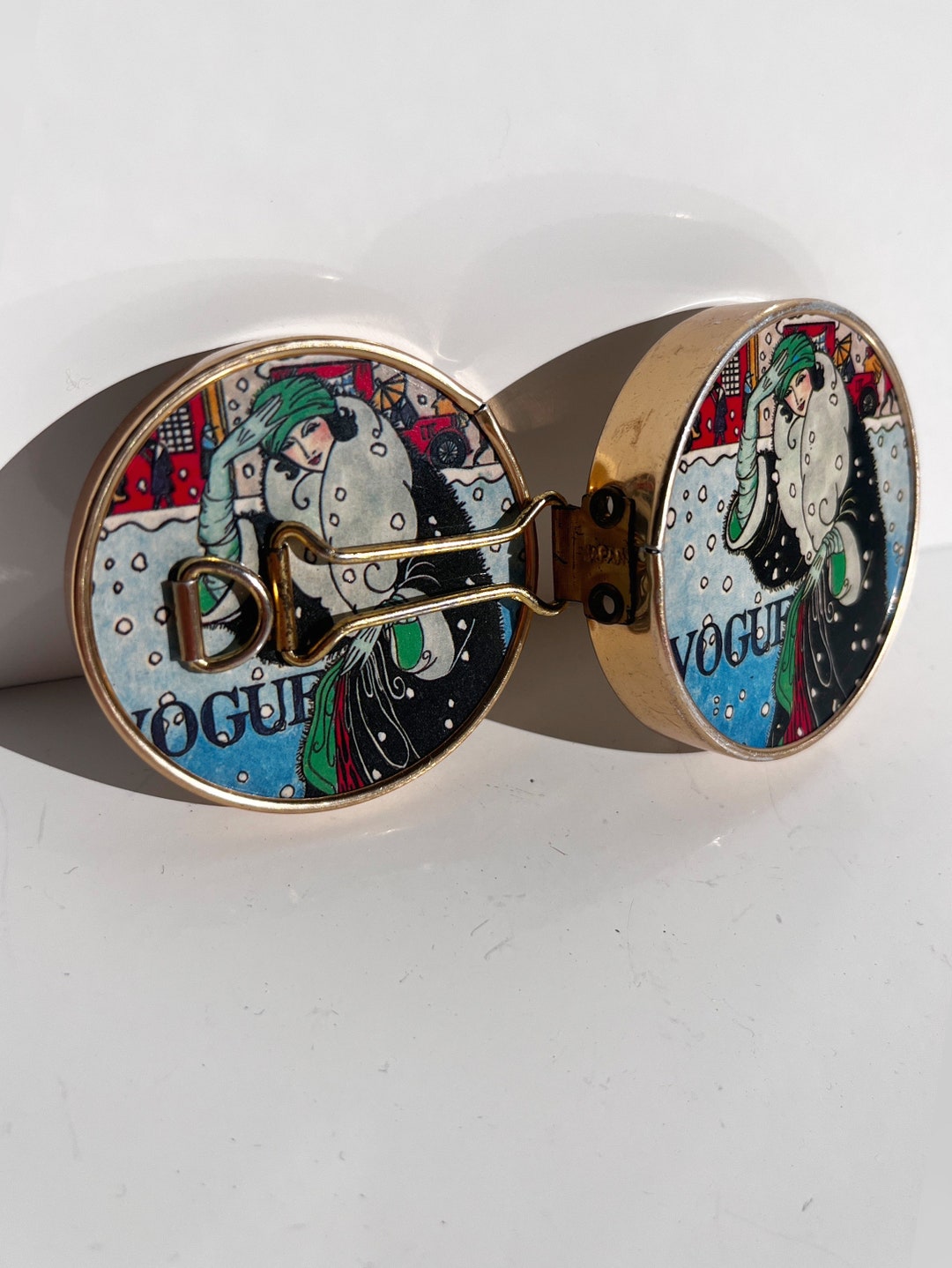 Vintage VOGUE Makeup Mirror, Souvenir Gift for Her Rare Pocket Mirror ...