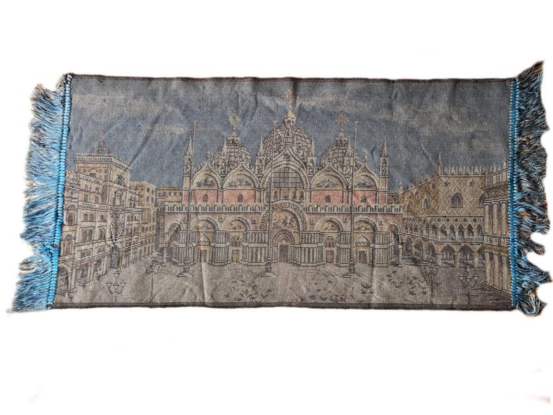 Antique Wool Tapestry Basilica San Marco Venice Wall Decoration Piazza ...