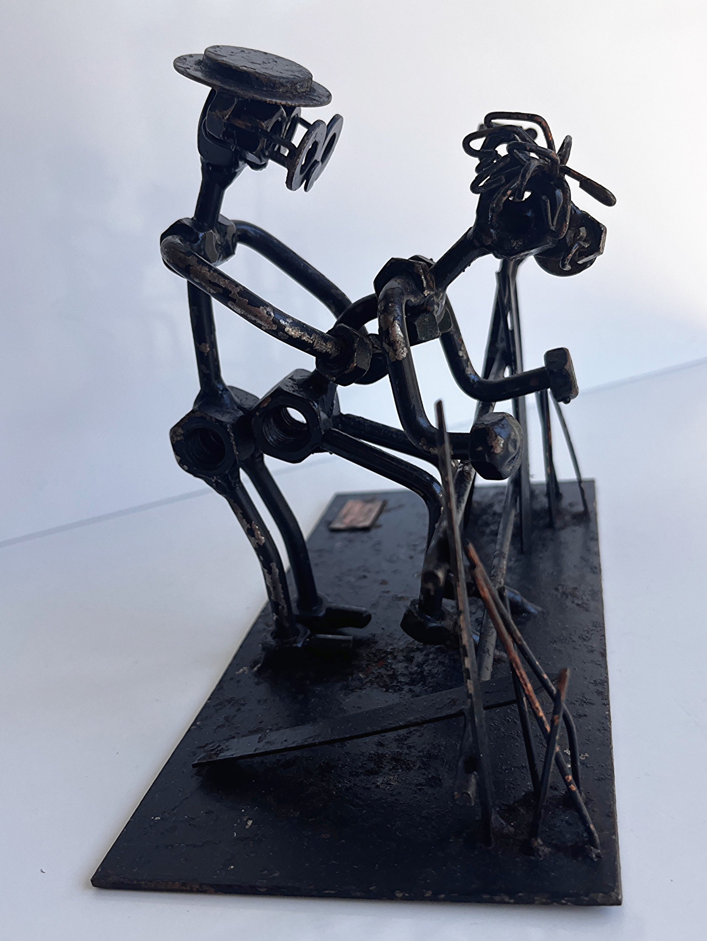 Handmade Metal Sculpture Hinz & Hunst Germany Recycled Metal Art Statue ...