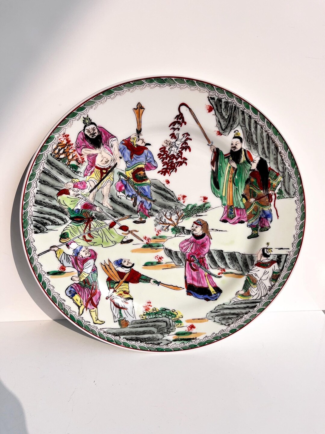 Vintage Chinese Porcelain Plate, Macau, Hand Painted, Oriental Decor ...
