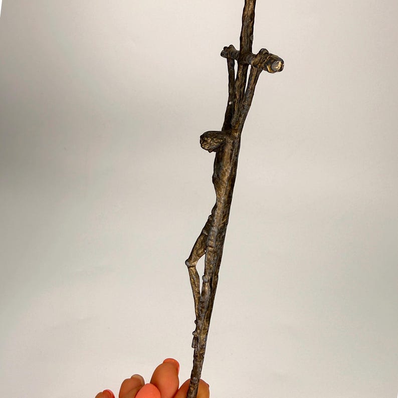 Bronze Wall Crucifix for Home Decor, Modernist Austrian Design, 20 Cm 7 ...