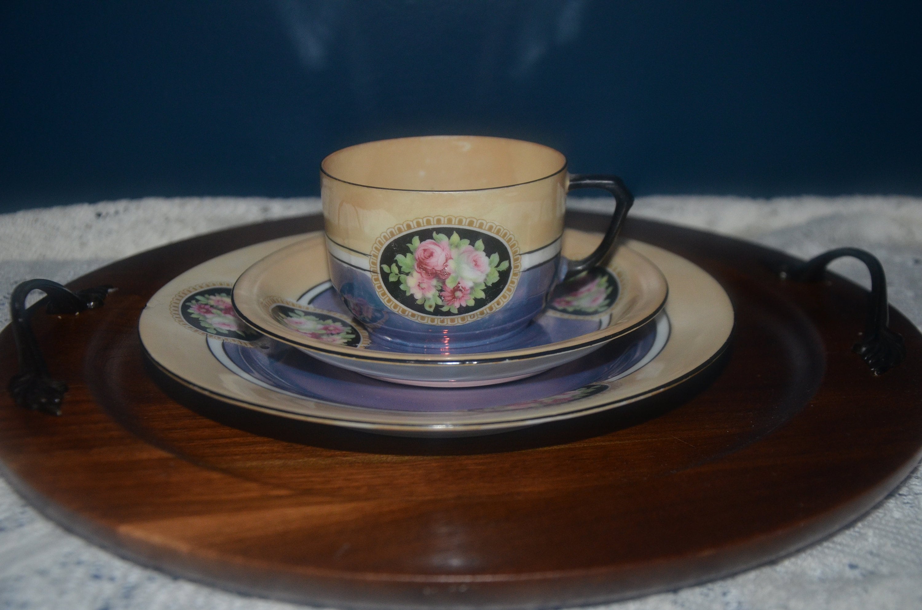 Lusterware Delicate China Tea Cups & Saucers - Made in Germany - Etsy
