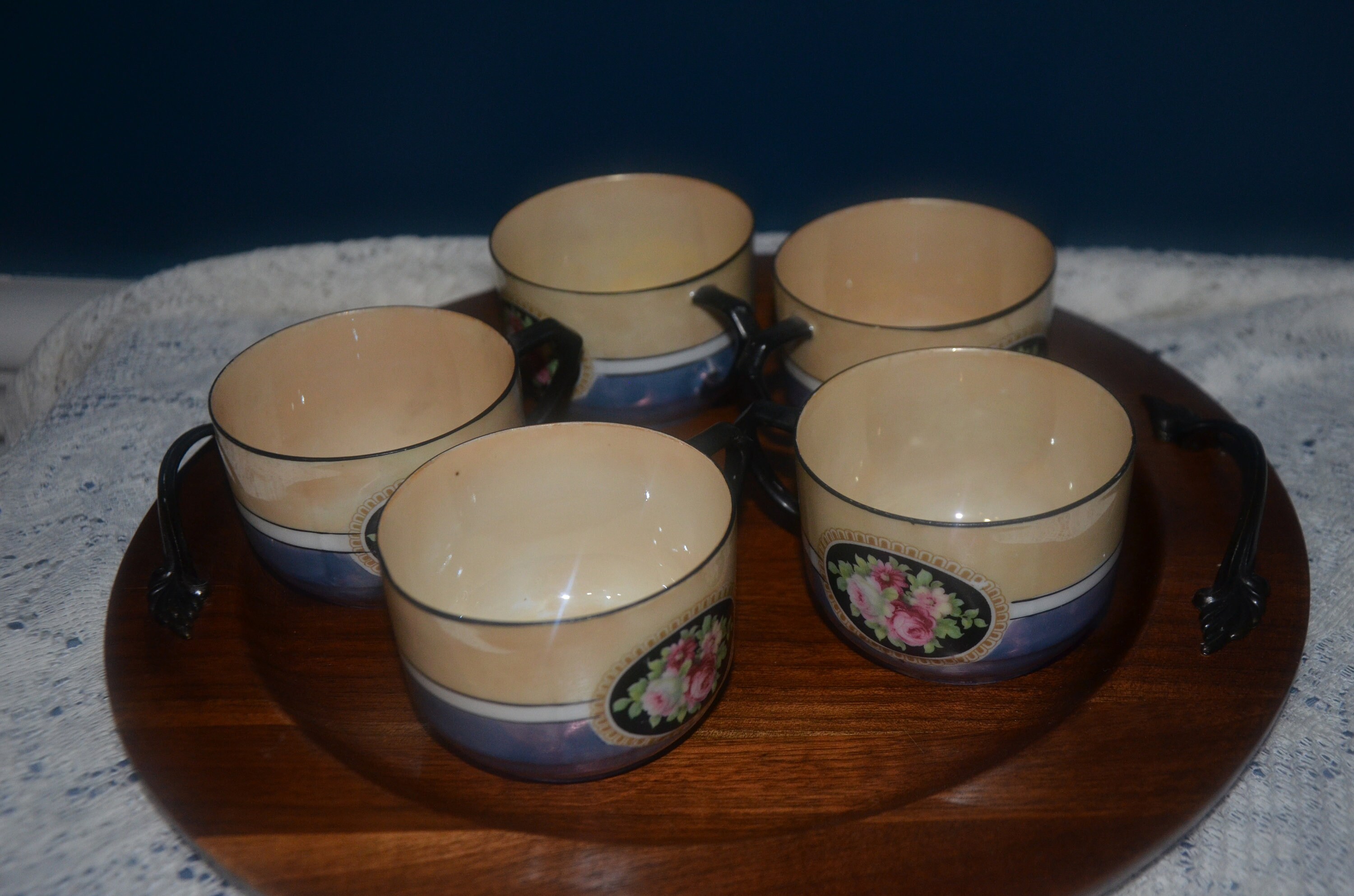 Lusterware Delicate China Tea Cups & Saucers - Made in Germany - Etsy