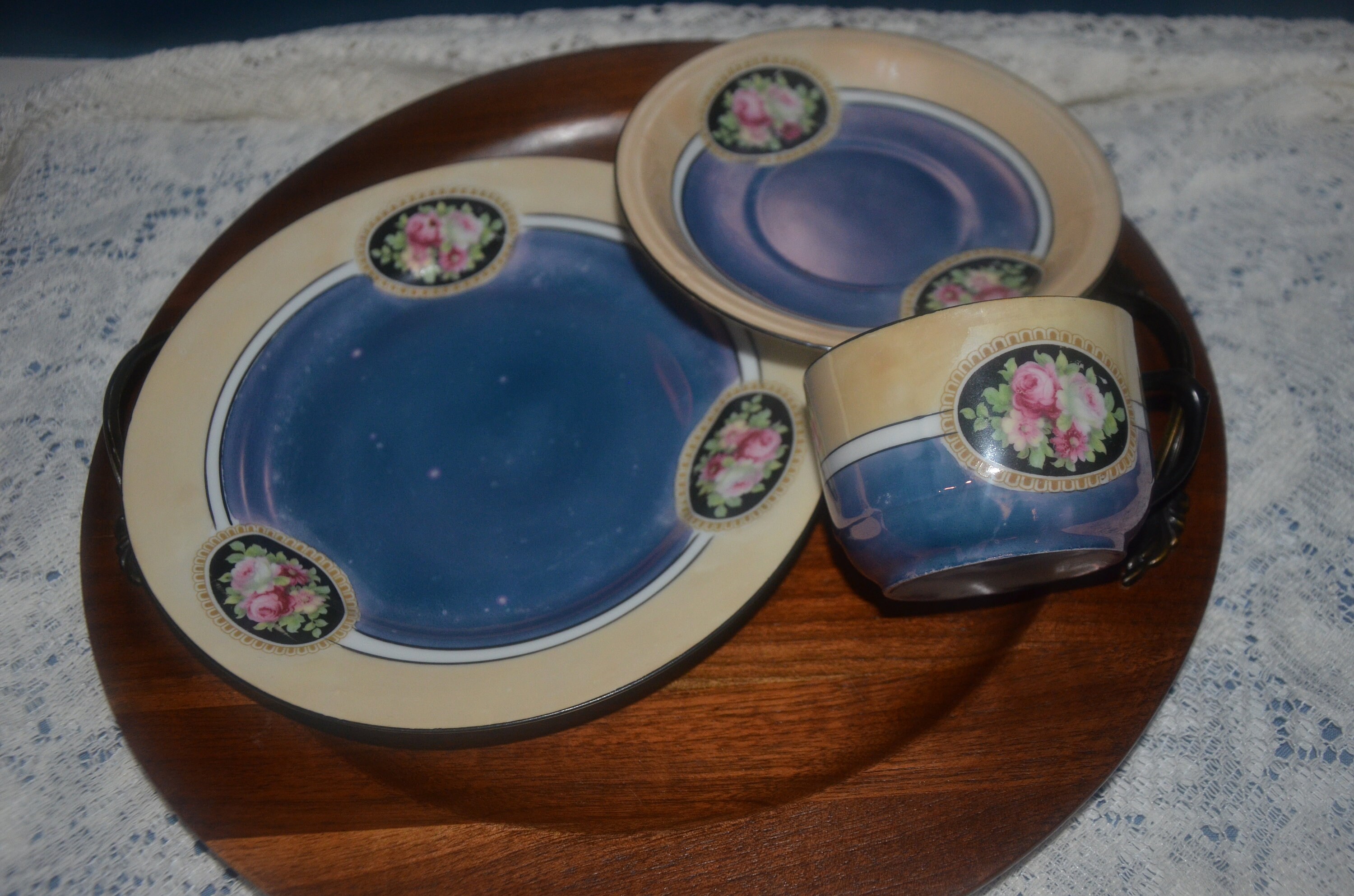 Lusterware Delicate China Tea Cups & Saucers - Made in Germany - Etsy