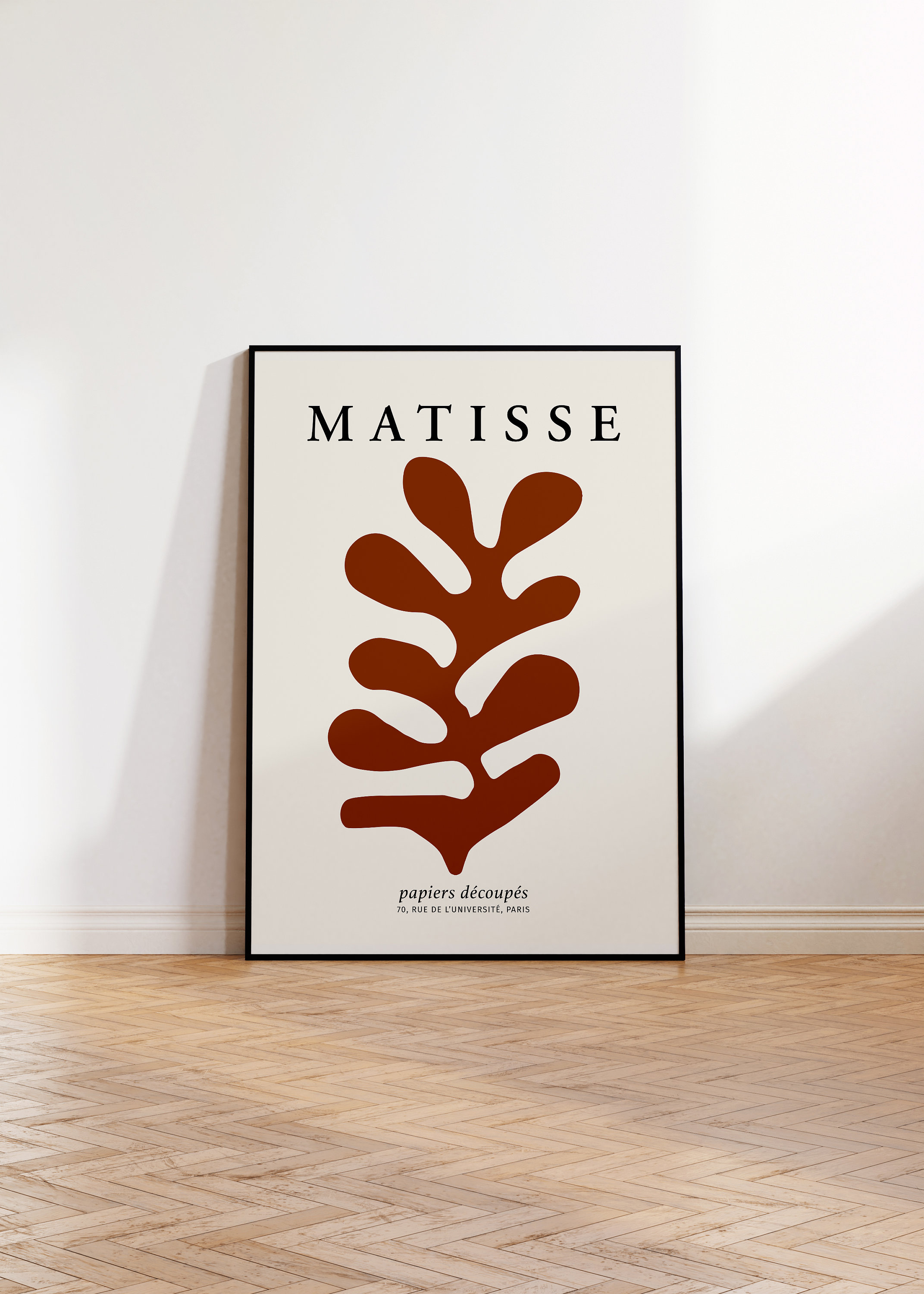 Matisse Brown Leaf Poster, Brown Matisse Art Print, Matisse Cutout ...