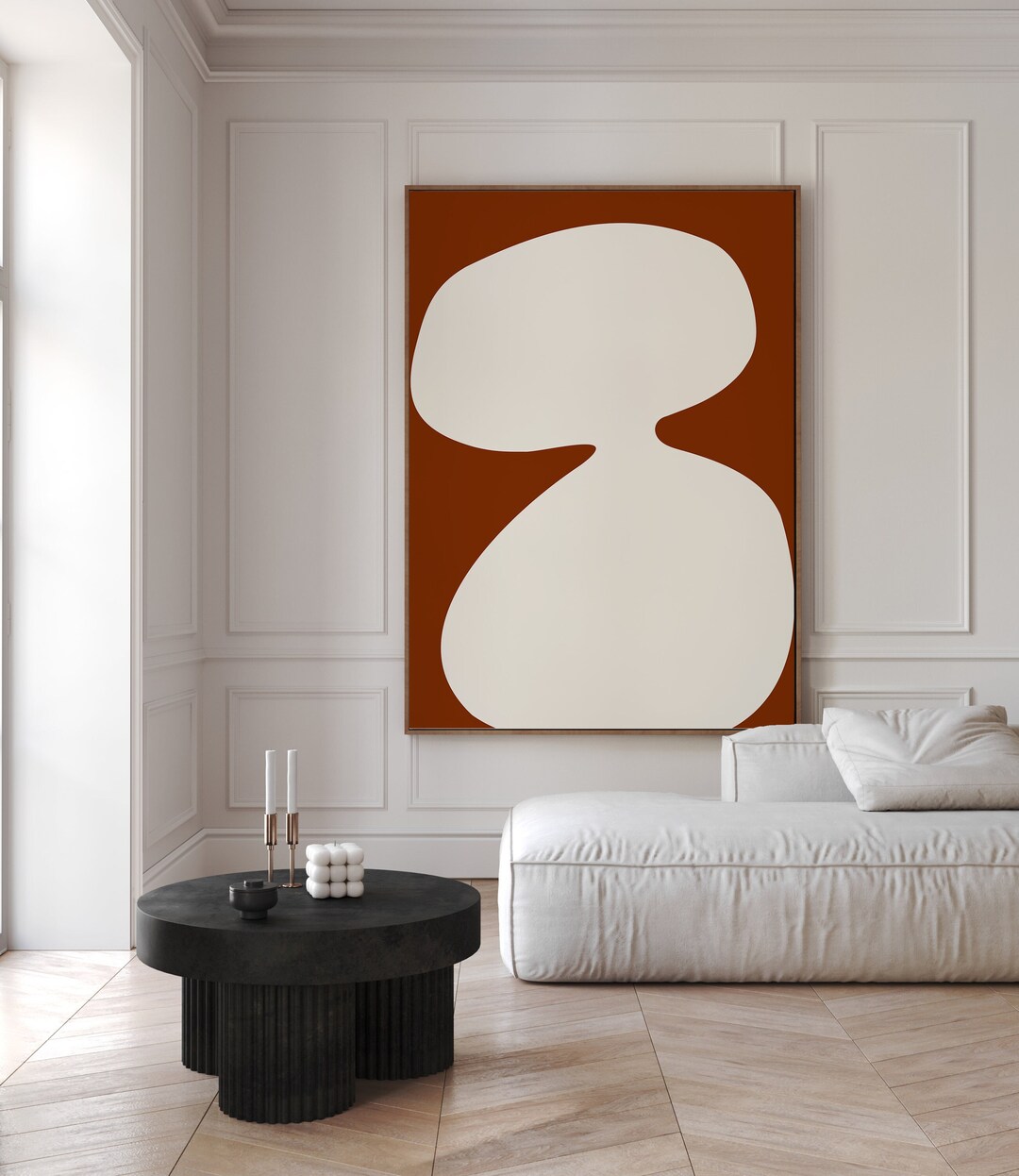Abstract Brown Art Print, Brown Abstract Poster, Contemporary Art Print ...