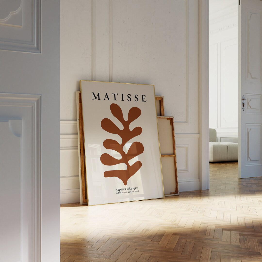 Matisse Brown Leaf Poster, Brown Matisse Art Print, Matisse Cutout ...