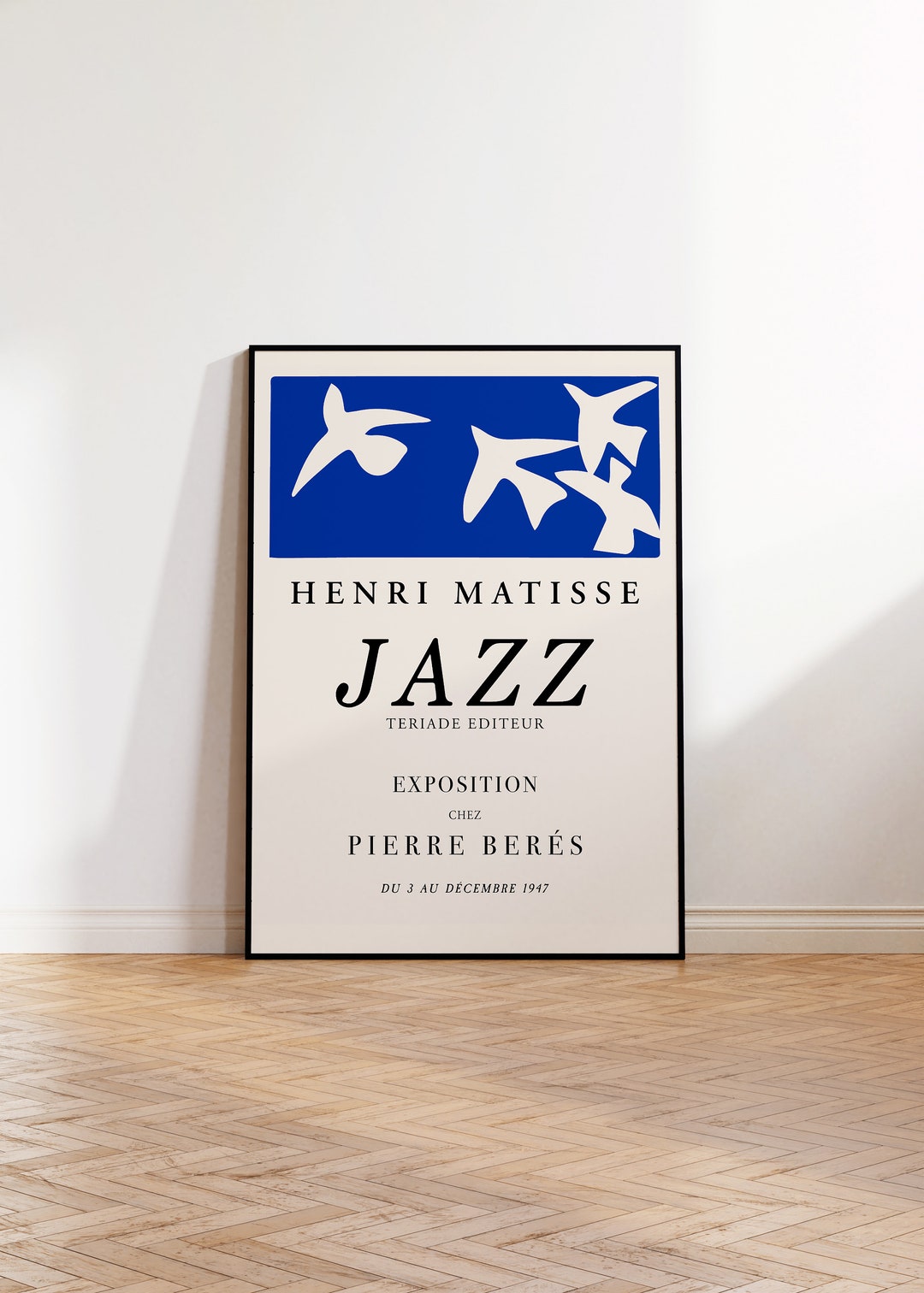 Matisse Jazz Vintage Exhibition Poster Printable, Henri Matisse Blue ...