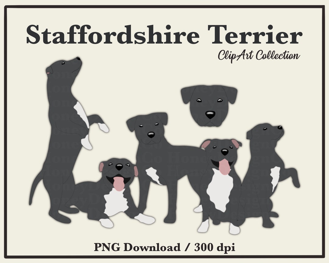 Staffordshire PNG Clipart Staffy Design Png Pitbull Sublimation Blue ...