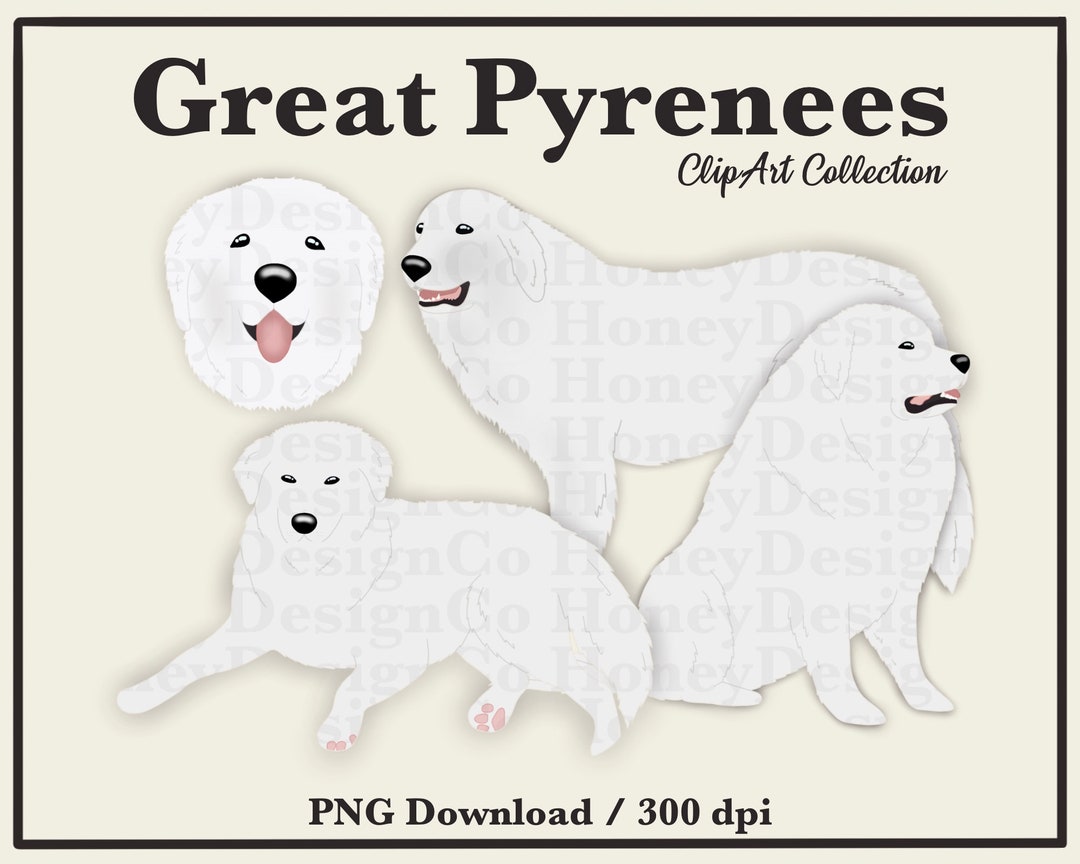 Great Pyrenees Png Clipart, Pyrenees Png Design, Great Pyrenees ...