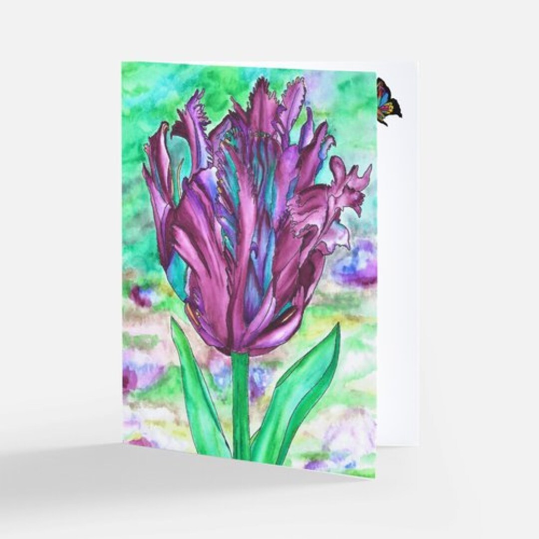 Original Art From Maui Collection Note Cards- "maui Black Parrot ...