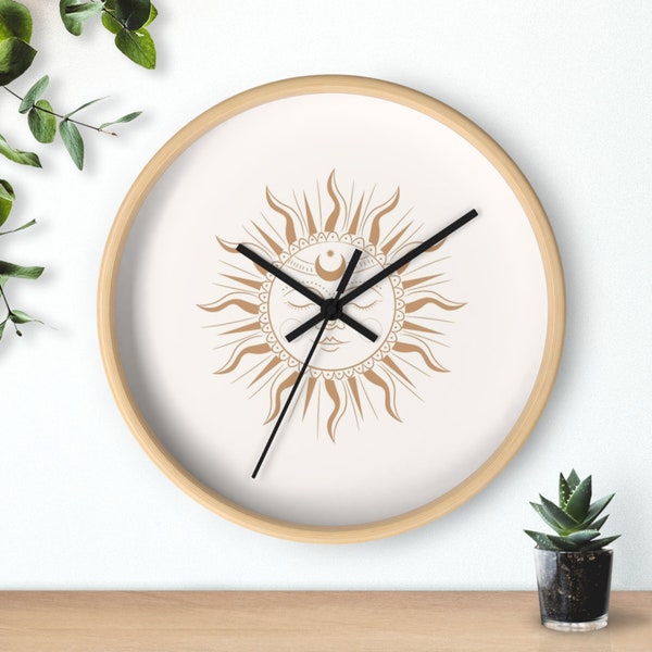Gold Sun Clock - Etsy