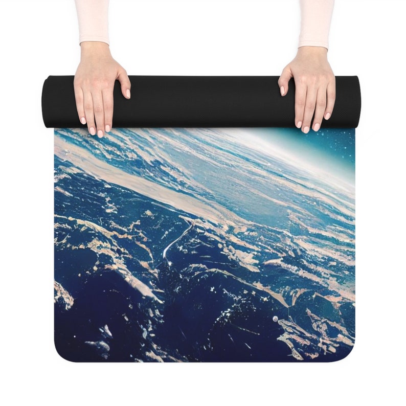 Rubber Yoga Mat - Beautiful Space View - Etsy