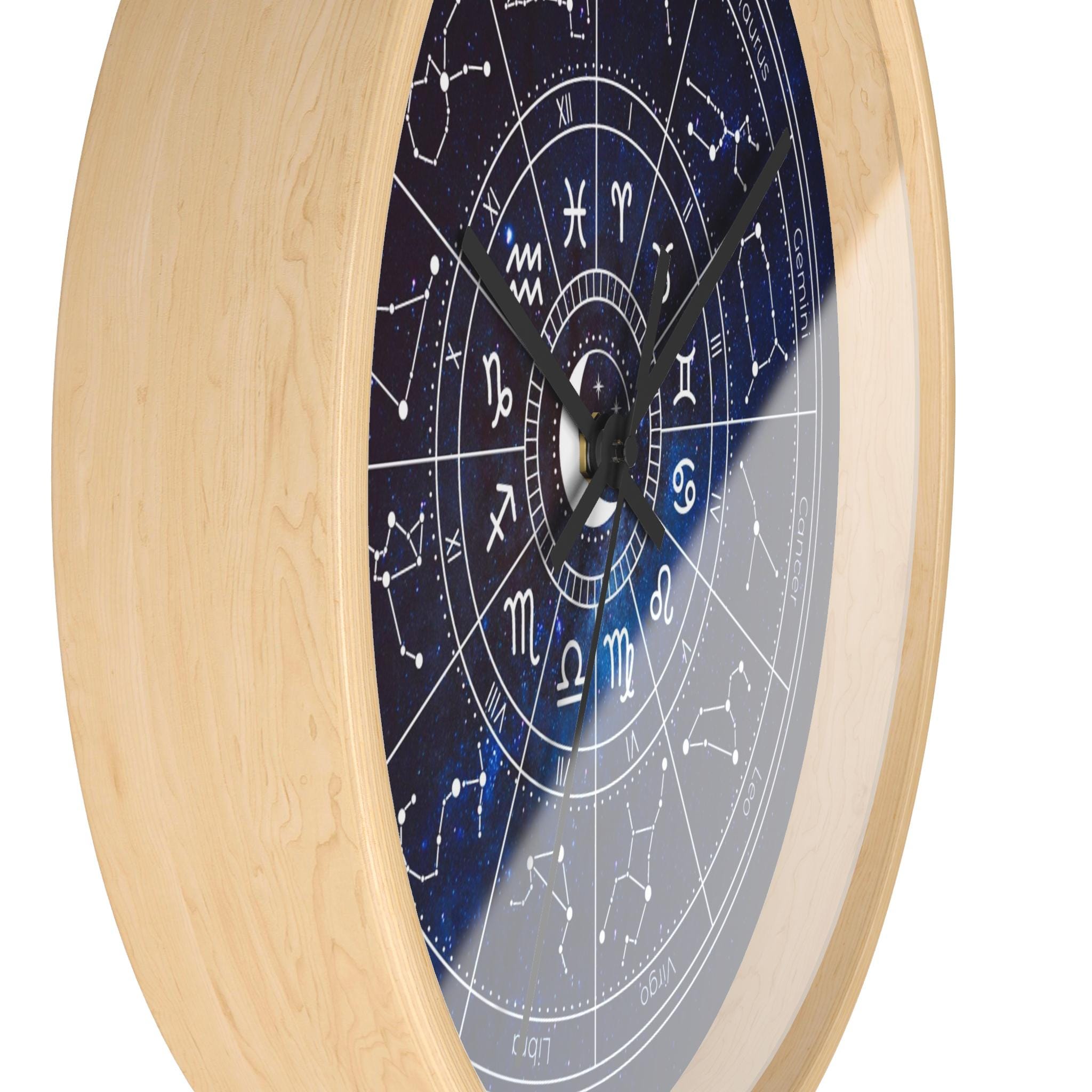 Wall Clock - Zodiac Signs and Star Map - Etsy