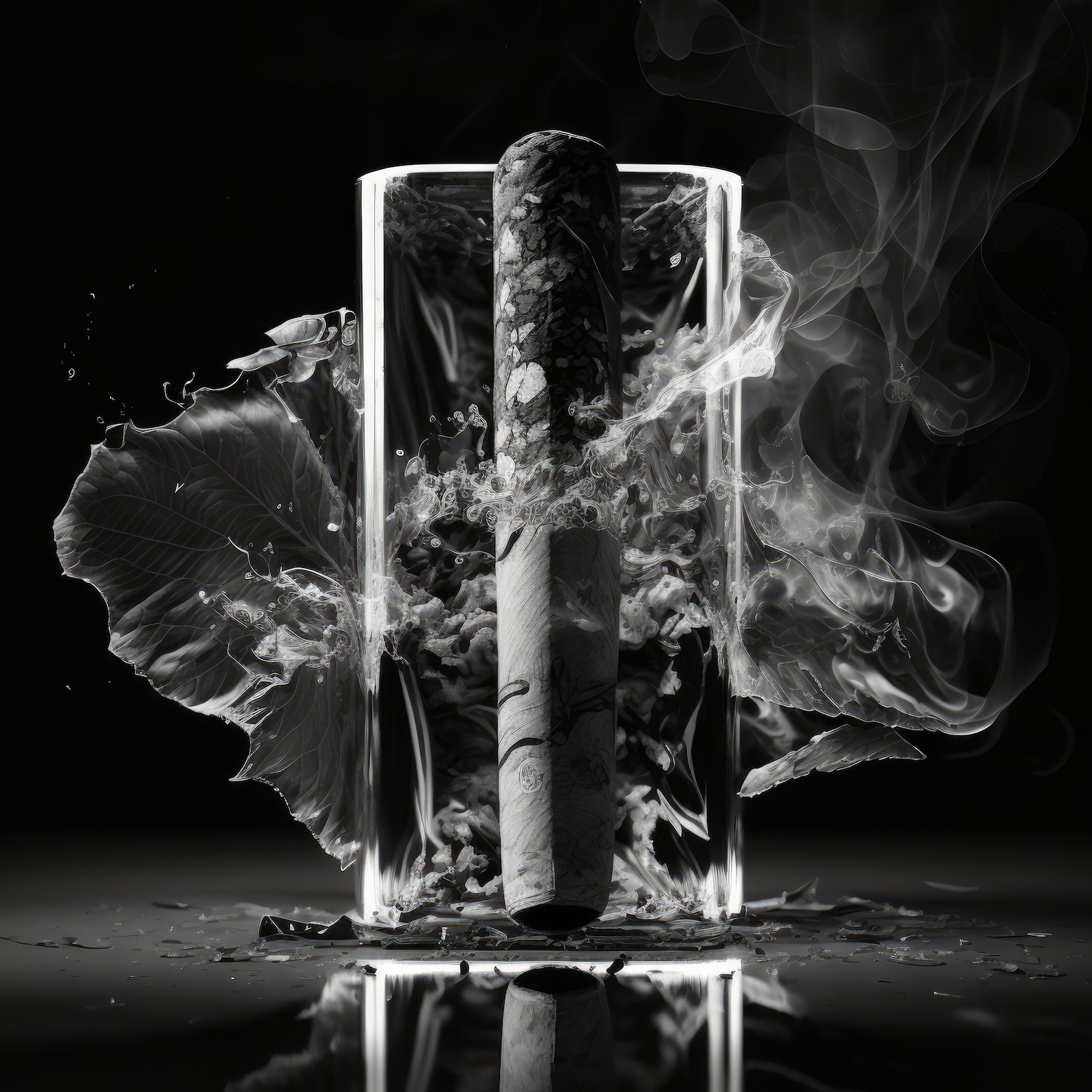 Whiskey and Cigar Art | Black and White Cigar and Whiskey Art | Rustic ...