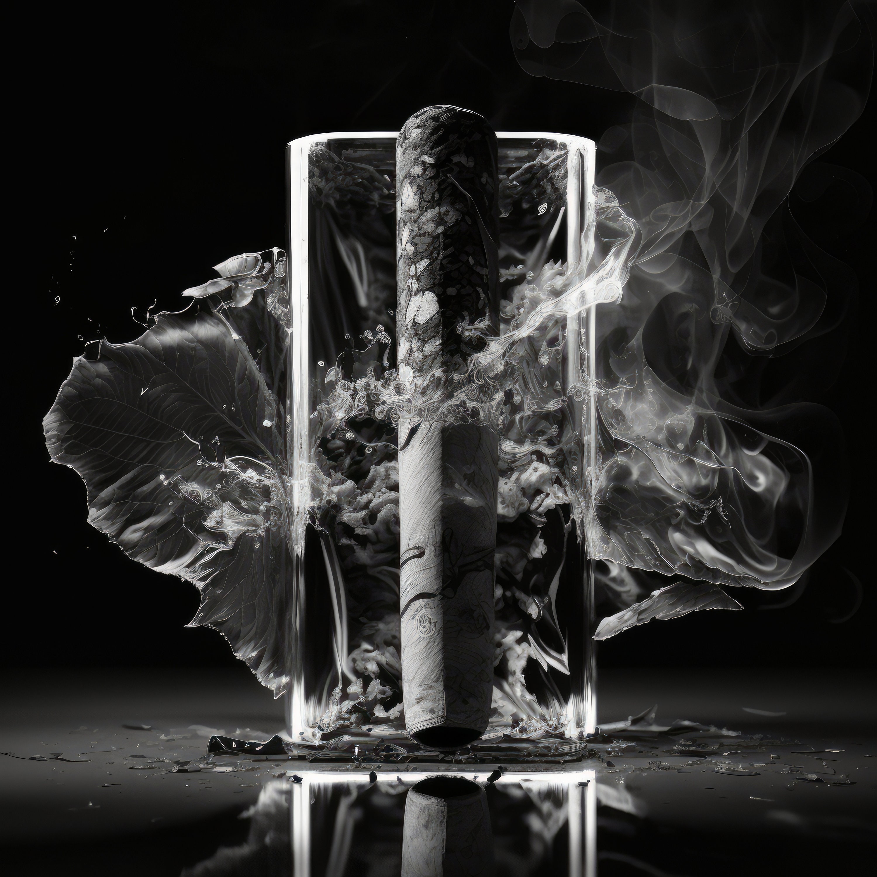 Whiskey and Cigar Art | Black and White Cigar and Whiskey Art | Rustic ...