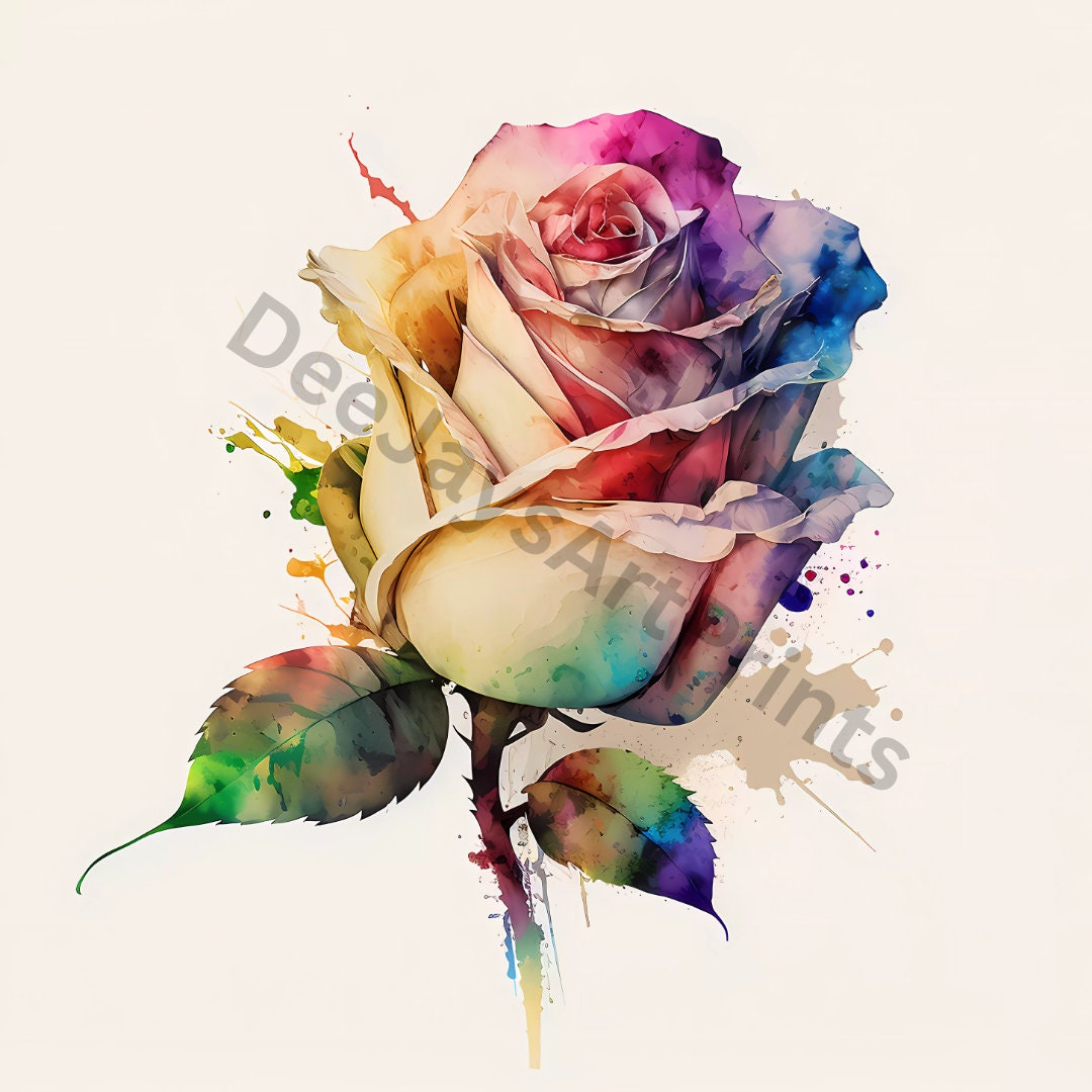 Multi Color Rose Clipart 10 High Quality Pngs Digital Download ...